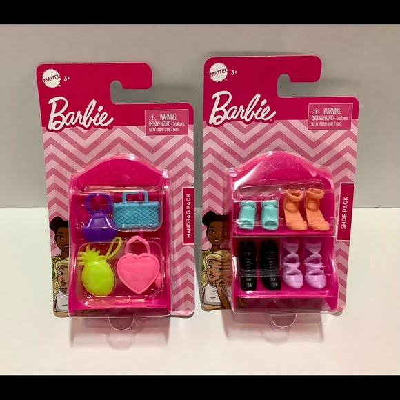 Barbie | Toys | 2x Barbie Mattel Accessories Shoe Handbag Pack | Poshmark